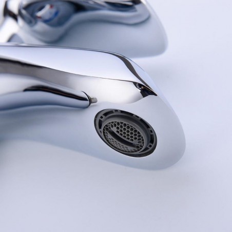 Single Handle Hole Chrome Tap Basin Tap with Hot Cold Mixer Tap ...